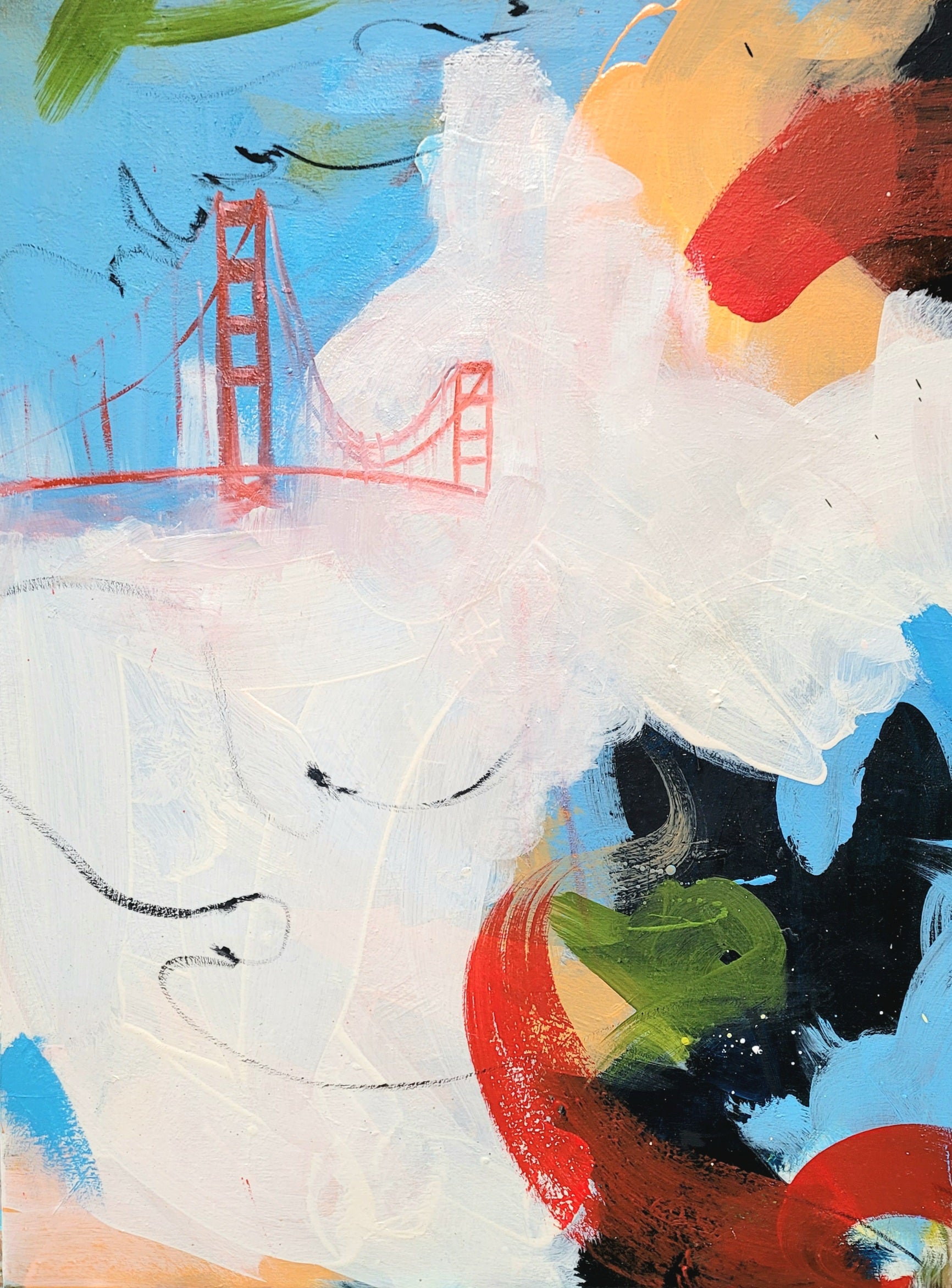 Ayesha Samdani | Golden Gate Bridge Abstract Art | Voss Gallery